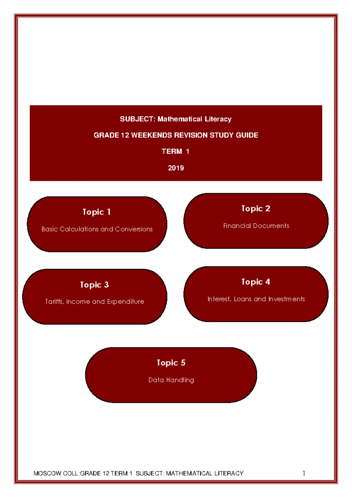 2025 Atp Gr 10 Maths Lit Term 1 To 4 Overview And Assessment Guide