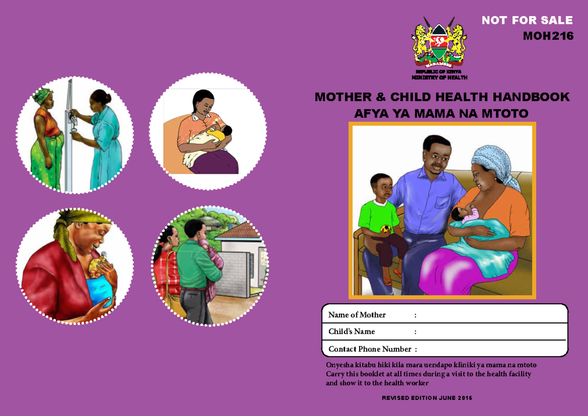 Mother Child Health Handbook MOH - Booklet - REVISED EDITION JUNE 2016 ...
