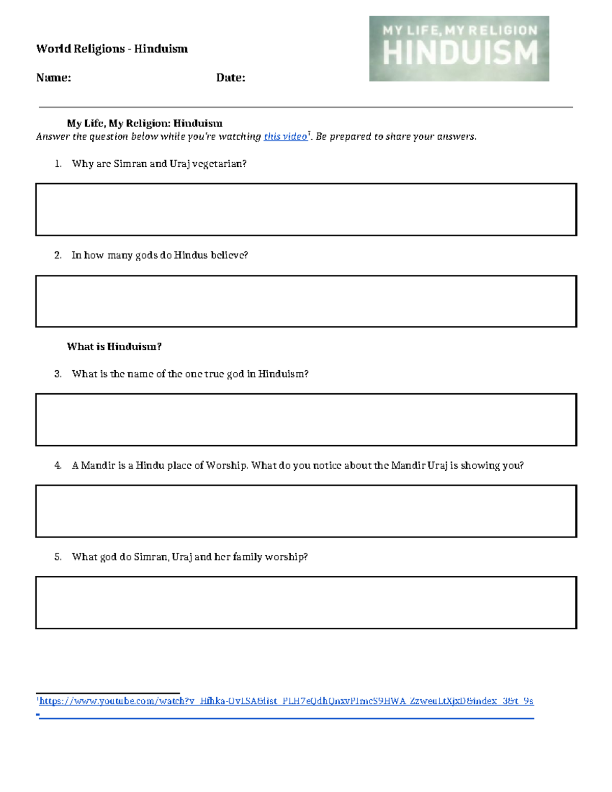 World Religions (HIST101) - Hinduism: Key Concepts & Practices - Studocu