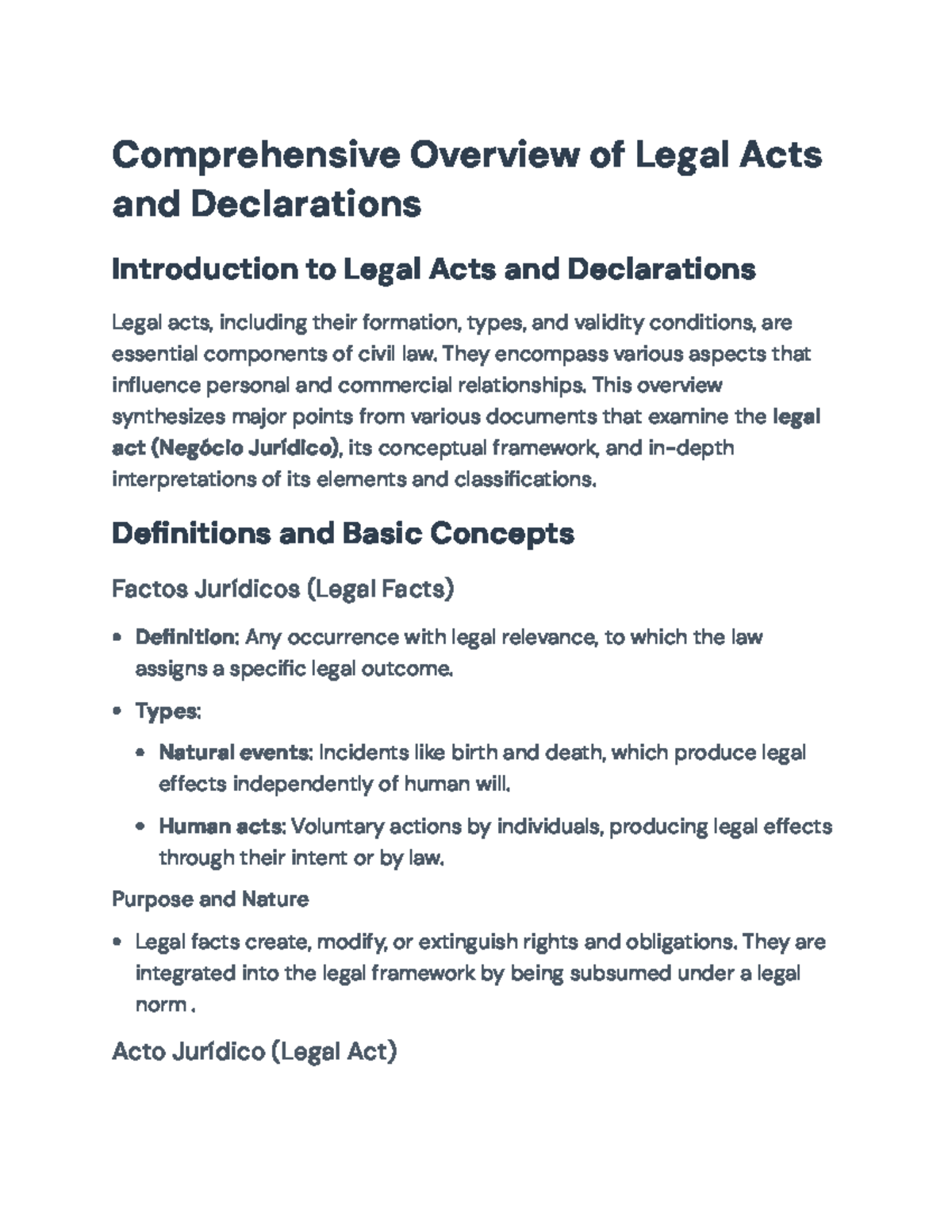 Comprehensive Guide to Legal Acts and Their Interpretation (LAW101 ...