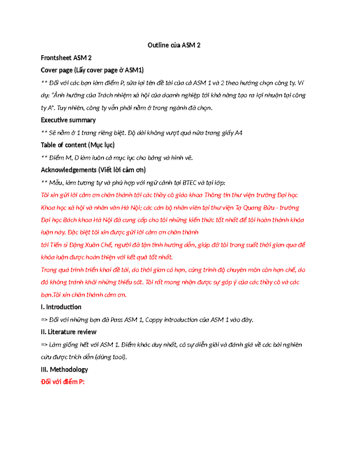 Dàn ý ASM 2 - ảghaw4r4n24tt3 - Outline của ASM 2 Frontsheet ASM 2 Cover ...