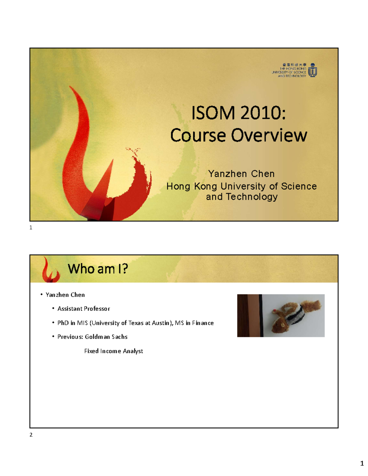 ISOM 2010: Lecture 1 - Introduction to Information Systems Overview - Studocu