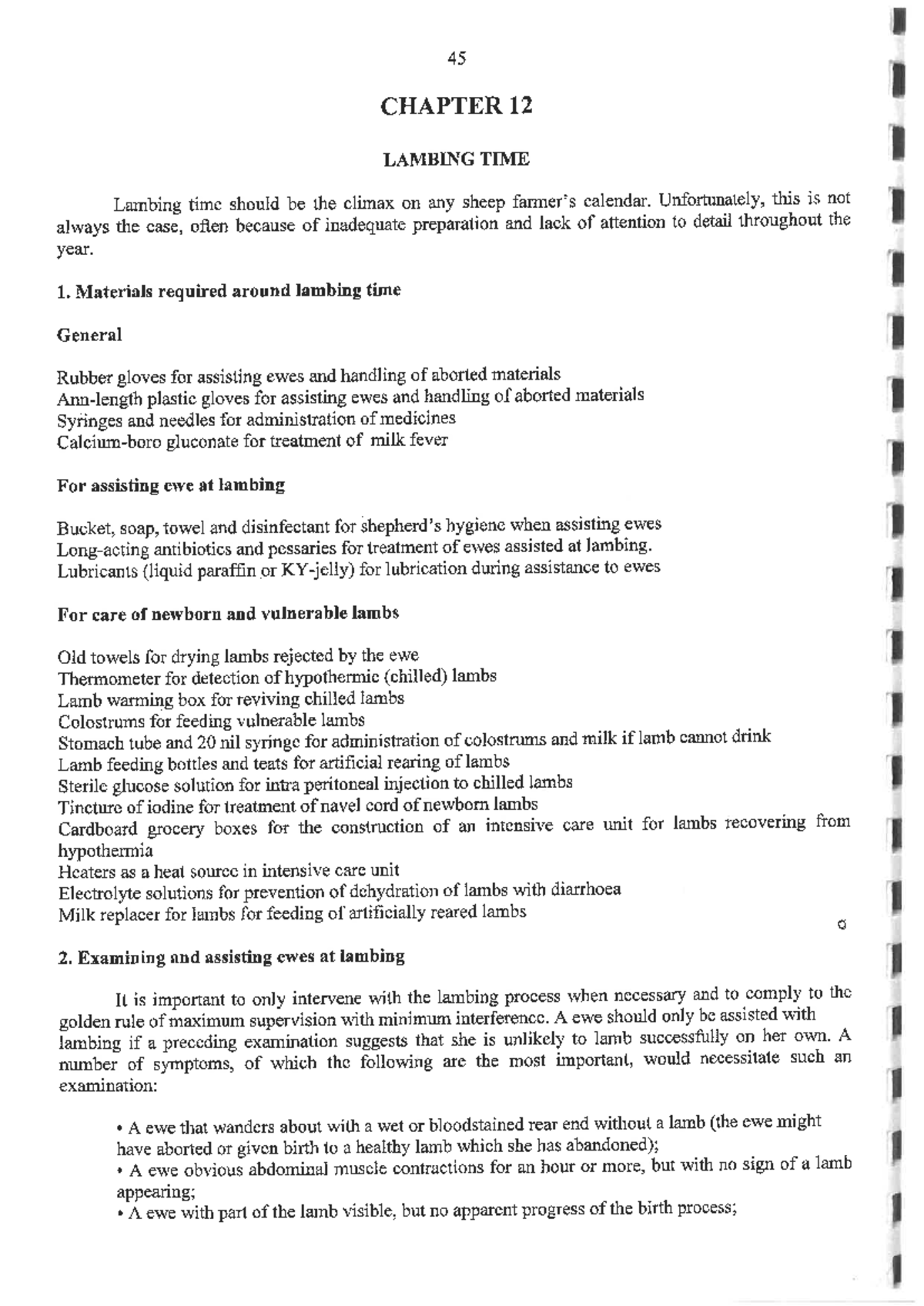Chapter 12: Lambing Time - Essential Guidelines - Studocu
