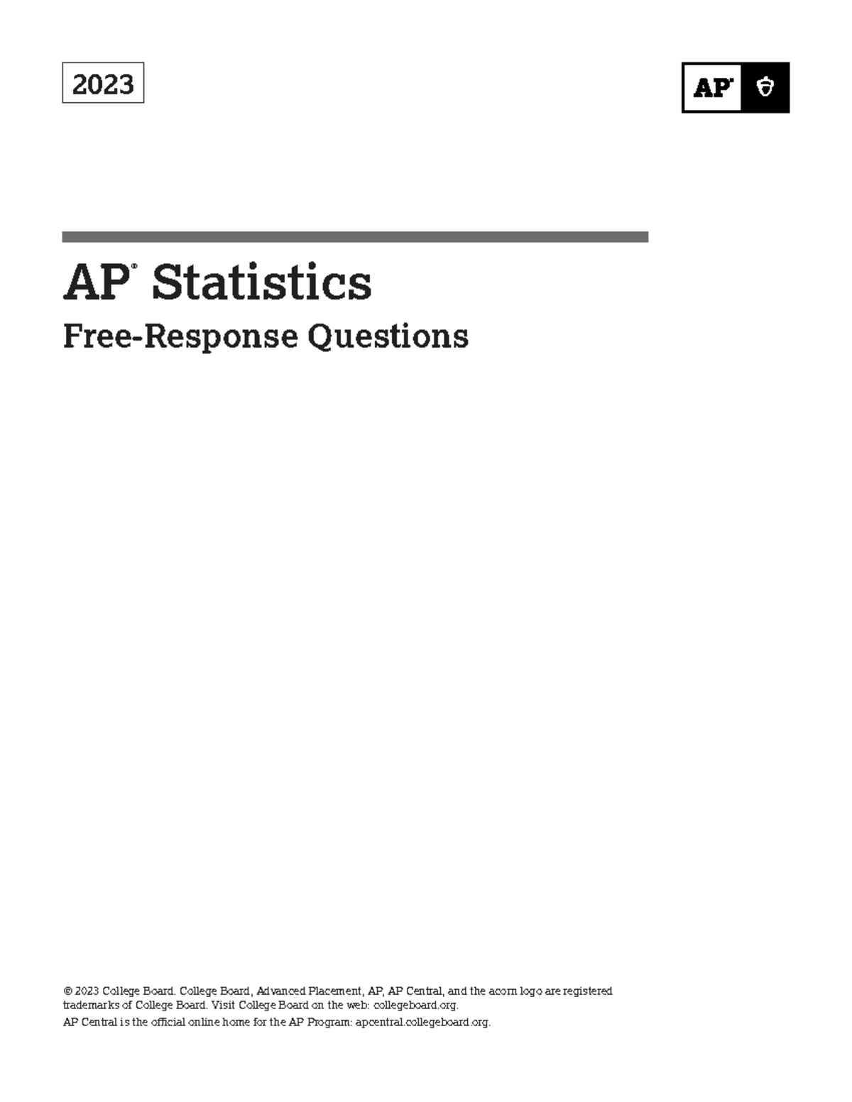 AP Statistics 2023 Exam Questions and Solutions - Studocu