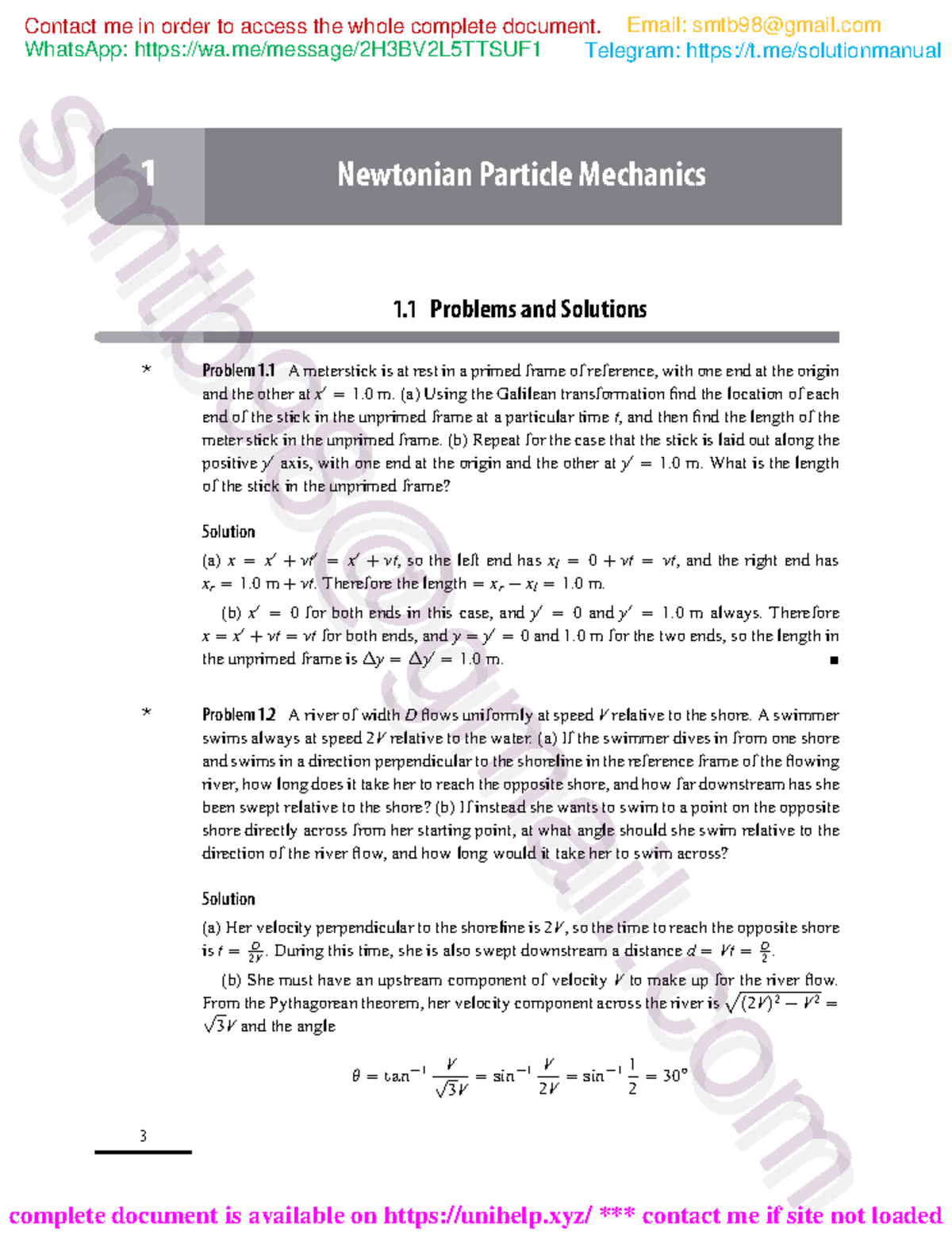 Solution Manual for Modern Classical Mechanics (PHY 301) Problems & Solutions - Studocu