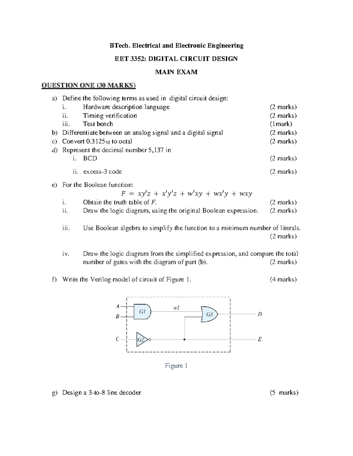 EET 3352 Digital Circuit Design 2 - BTech. Electrical and Electronic ...
