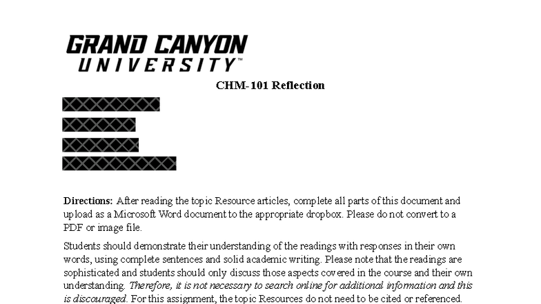 CHM-101 Reflection Assignment on Essential Nutrients and Minerals - Studocu