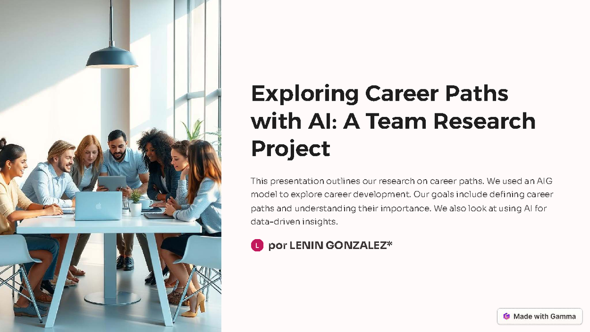AI-Driven Career Path Exploration: Insights from Team Research Project ...