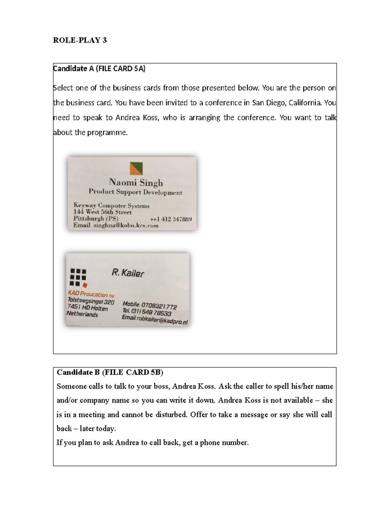 FL3 - Flowchart for Conference Call Scenarios (FILE CARD 5A & 5B) - Studocu