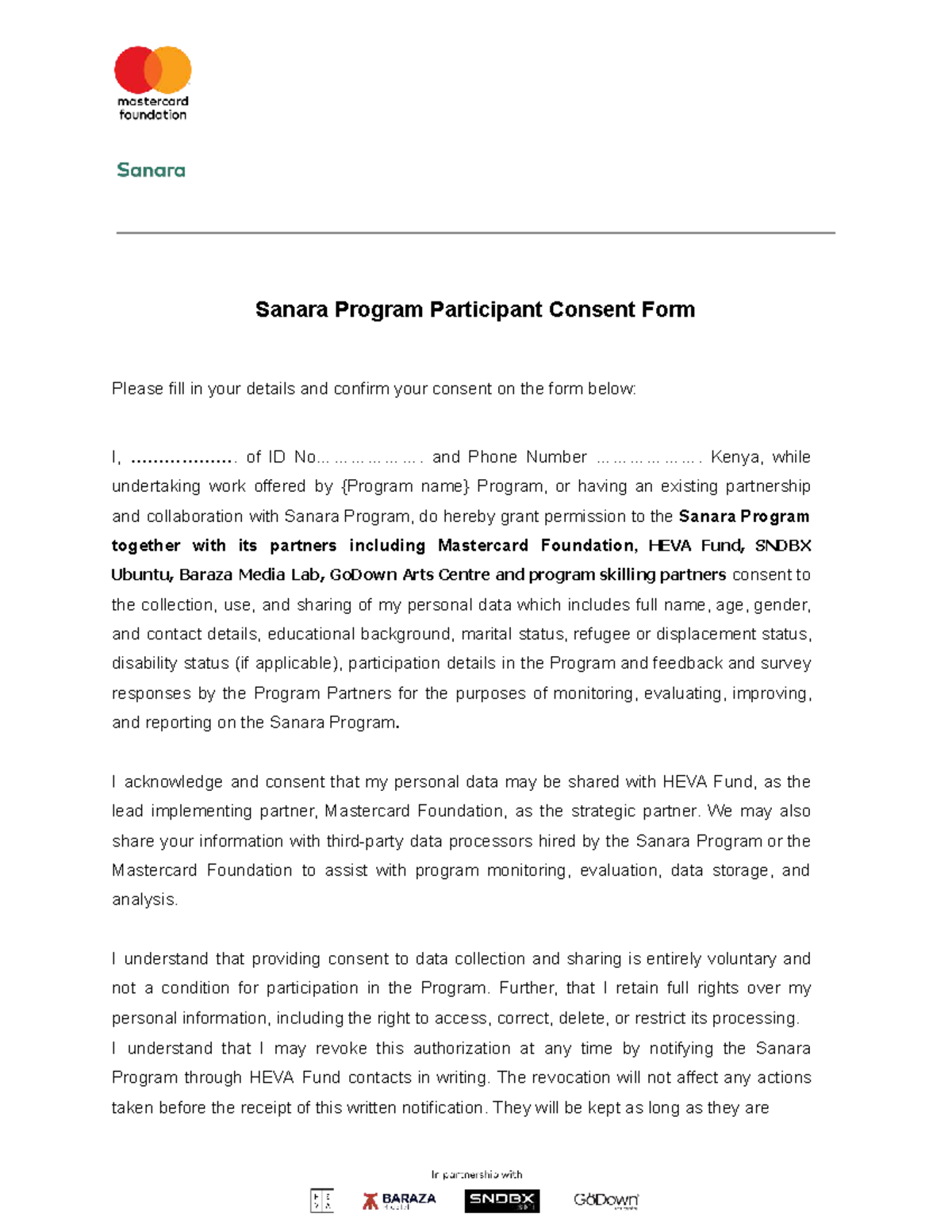 Sanara Program Participant Consent Form - Updated Jan 2026 - Studocu