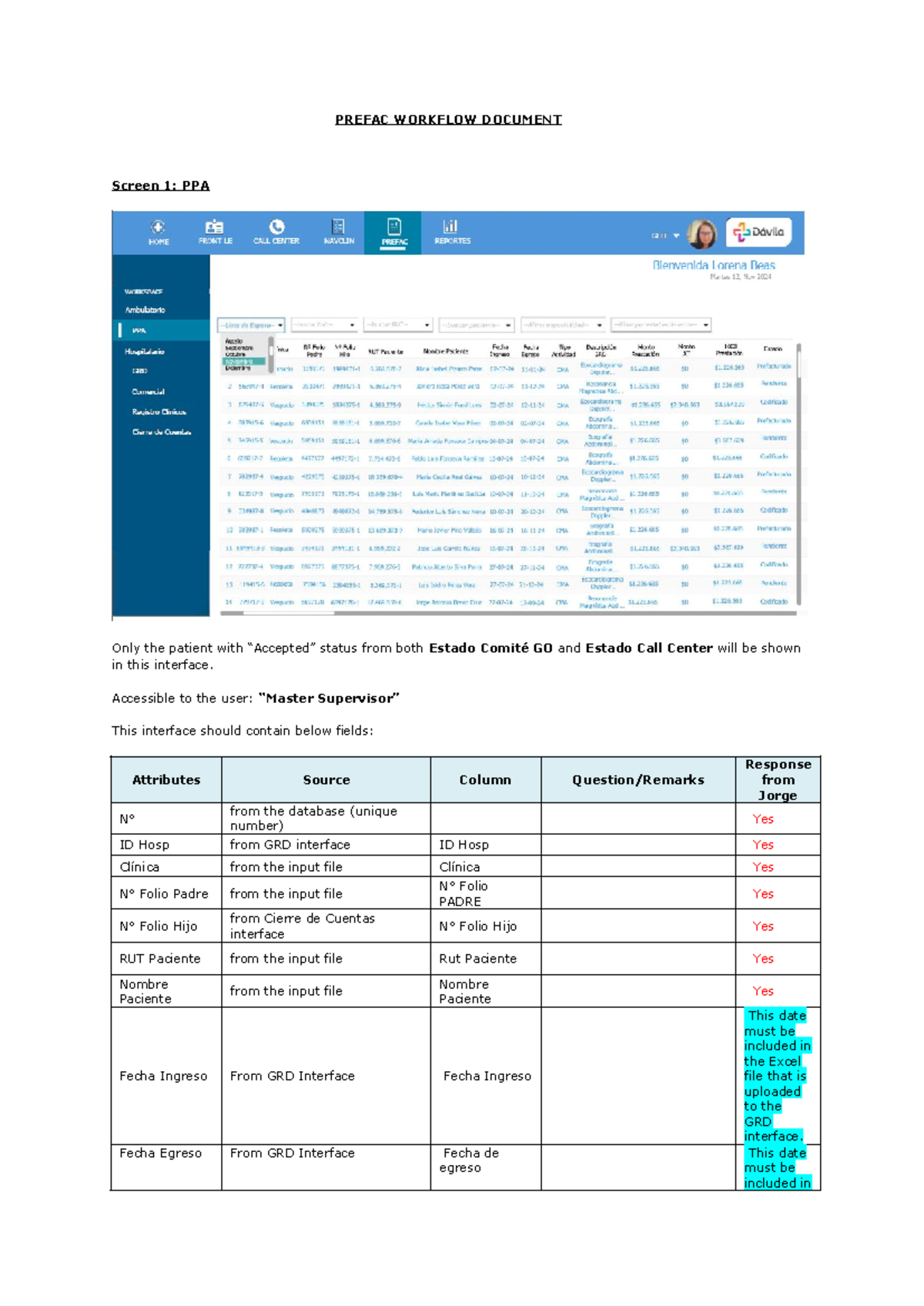 PREFAC WORKFLOW DOCUMENT: Master Supervisor Interface Guide - Studocu
