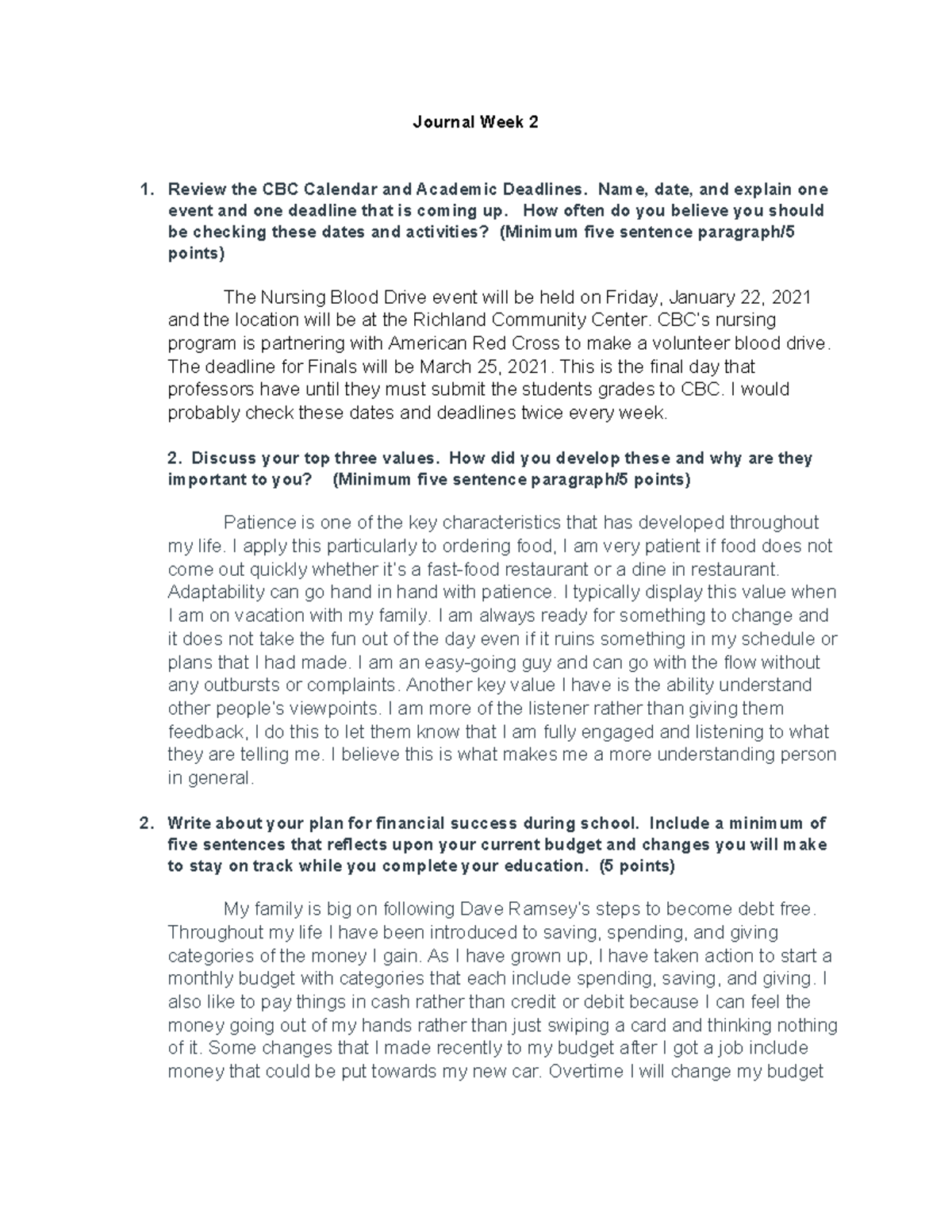 Journal Week 2 - Notes for my Human development class - Journal Week 2 ...