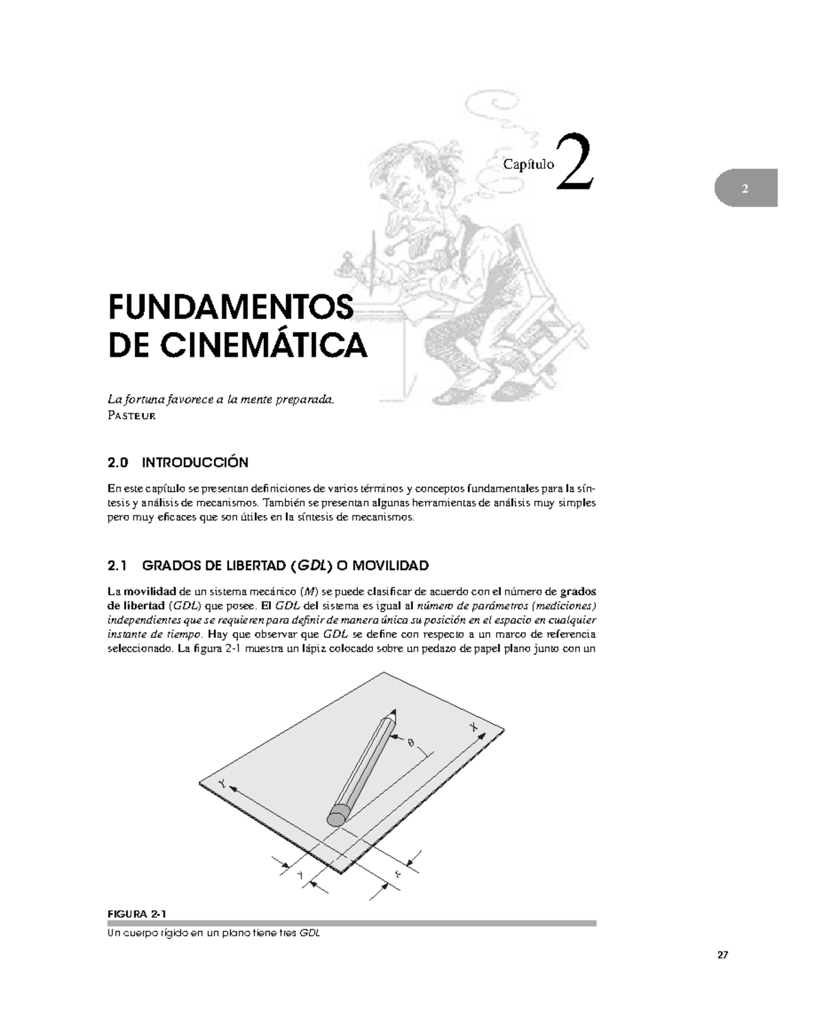 Fundamentos de Cinemática de Mecanismos - Capítulo 2: Grados de ...