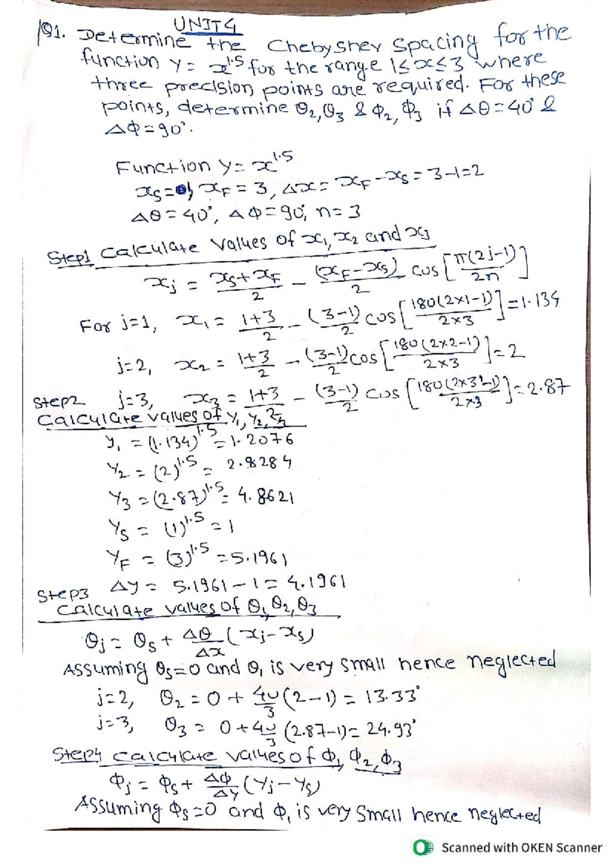 Unit 4 Numerical Analysis: Chebyshev Spacing & Precision Points - Studocu