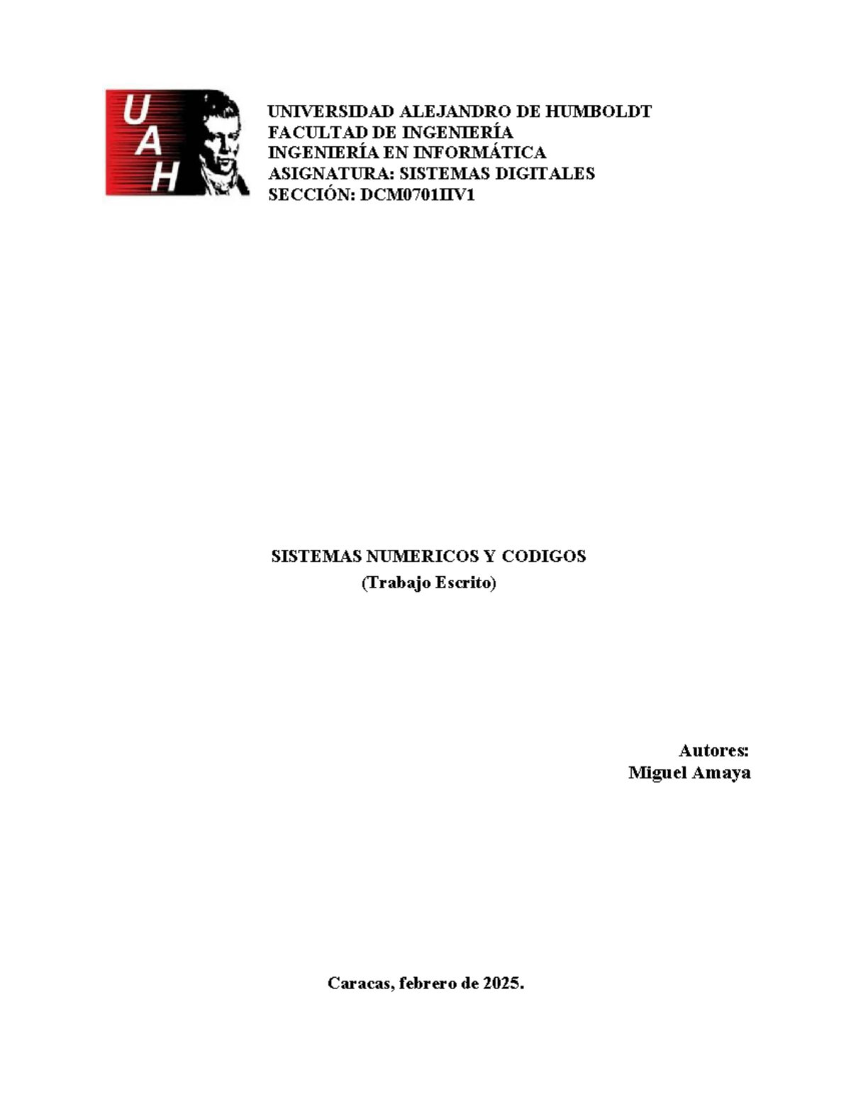 Sistemas Numéricos y Códigos en Informática - DCM0701IIV1 - Studocu