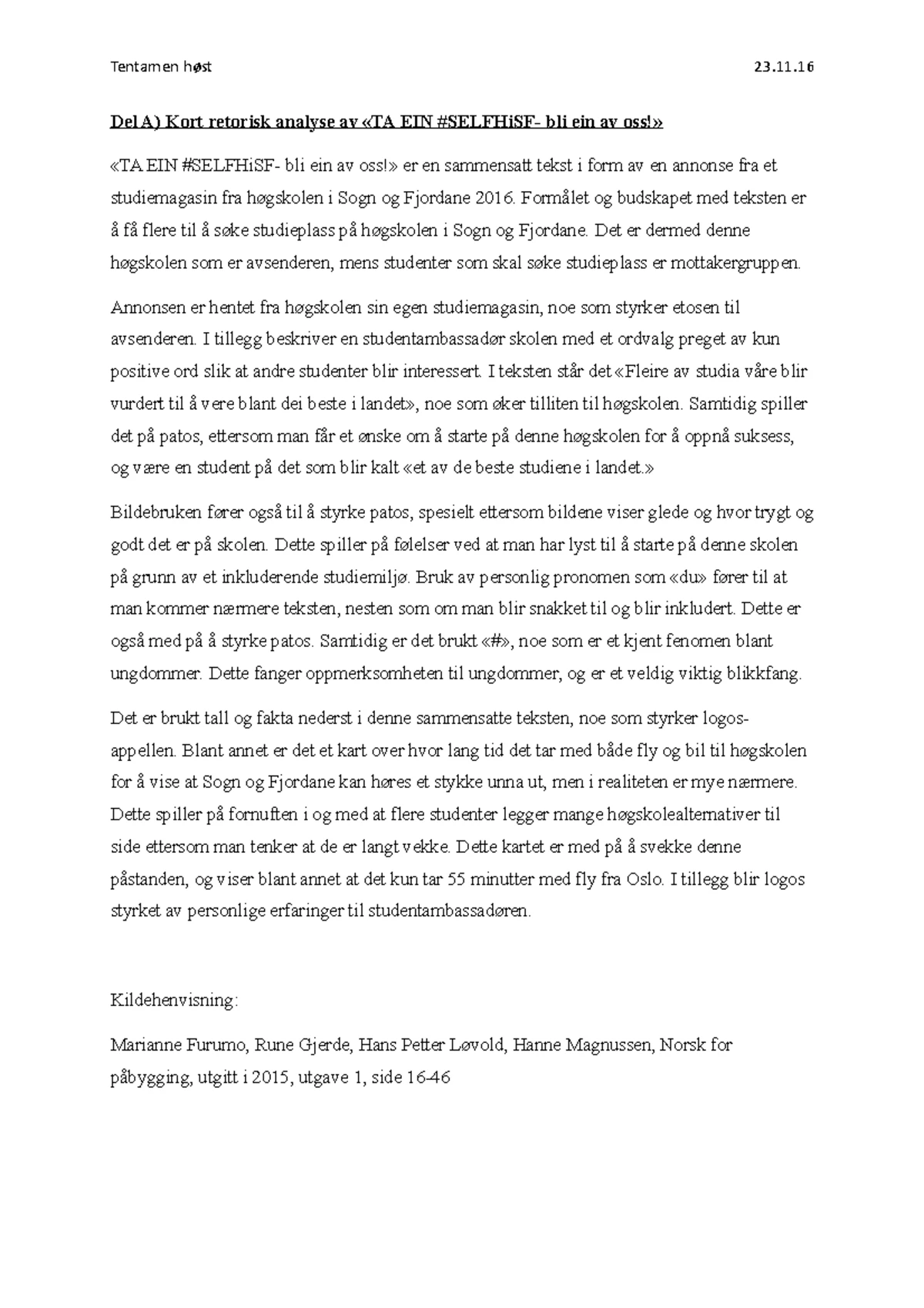 Visuelle Virkemidler i Bildekomposisjon: En Analyse av Uttrykk - Studocu