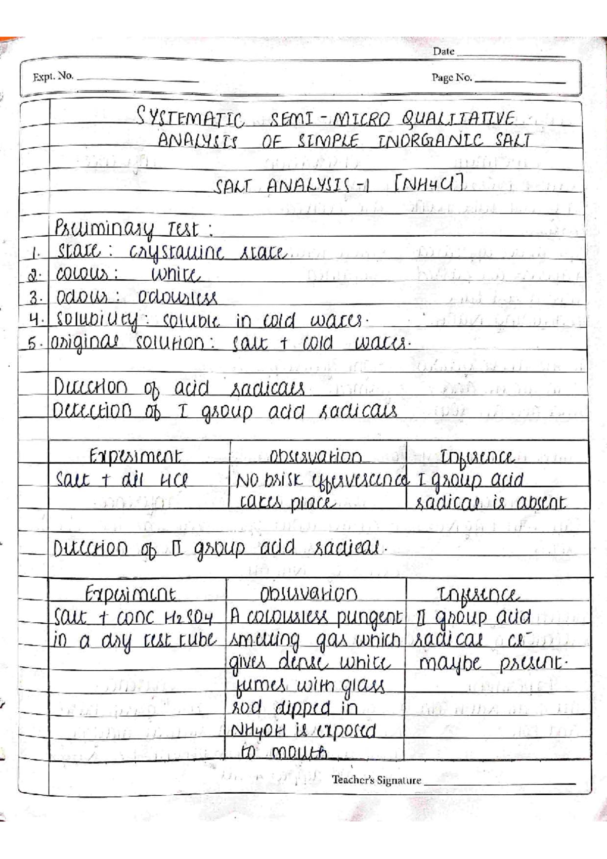 SYSTEMATIC SEMI MICRO QUALITATIVE ANALYSIS OF SIMPLE INORGANIC SALTS ...