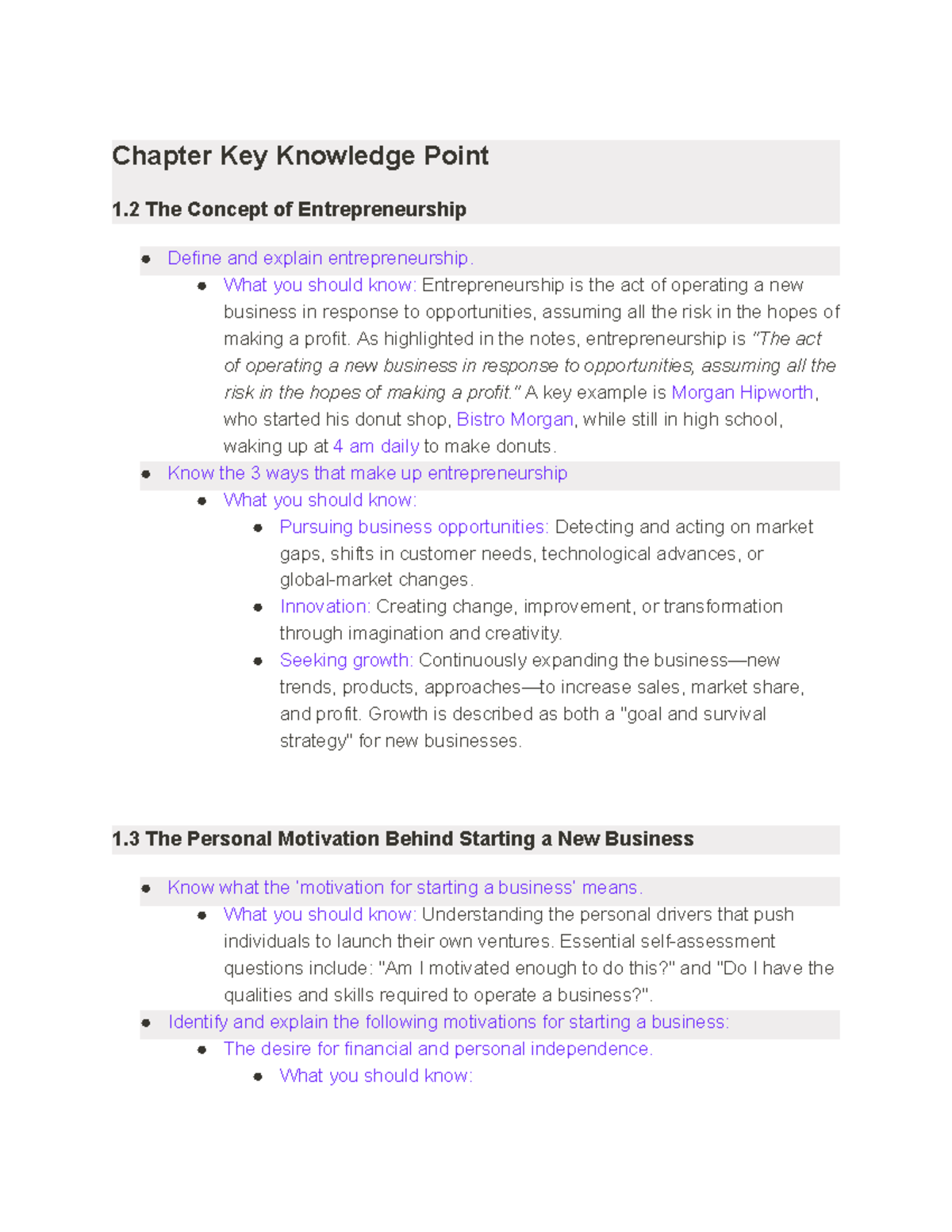 VCE BMA - Chapter 1.2: Understanding Entrepreneurship and Its ...