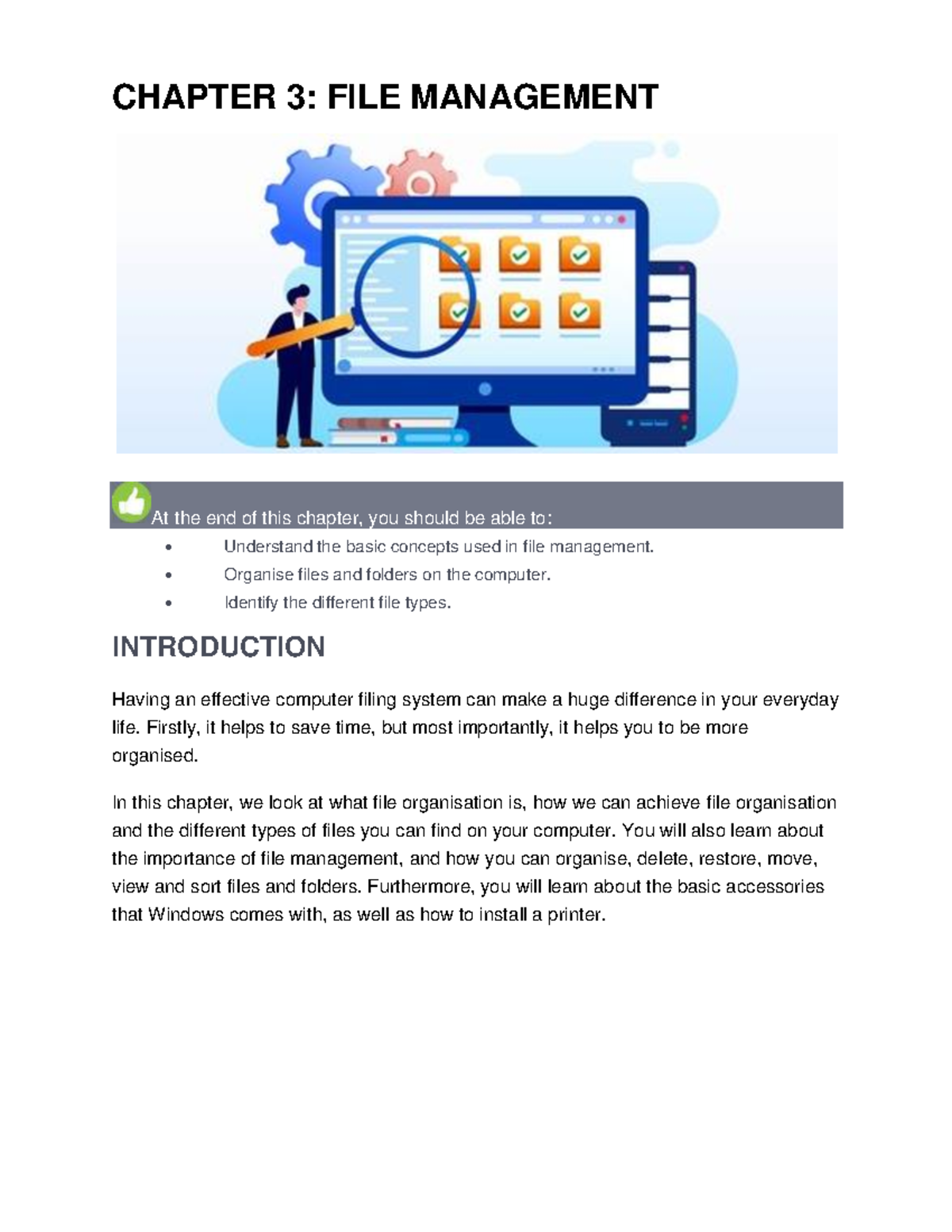 File Management Concepts and Techniques - Chapter 3 Overview - Studocu