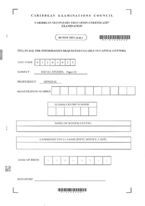 CXC Social Studies CSEC Notes - CSEC SOCIAL STUDIES SECTION Government ...