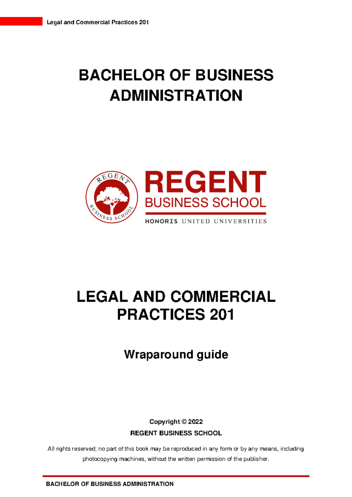 BBA - Legal and Commercial Practices 201 Study Guide Overview - Studocu