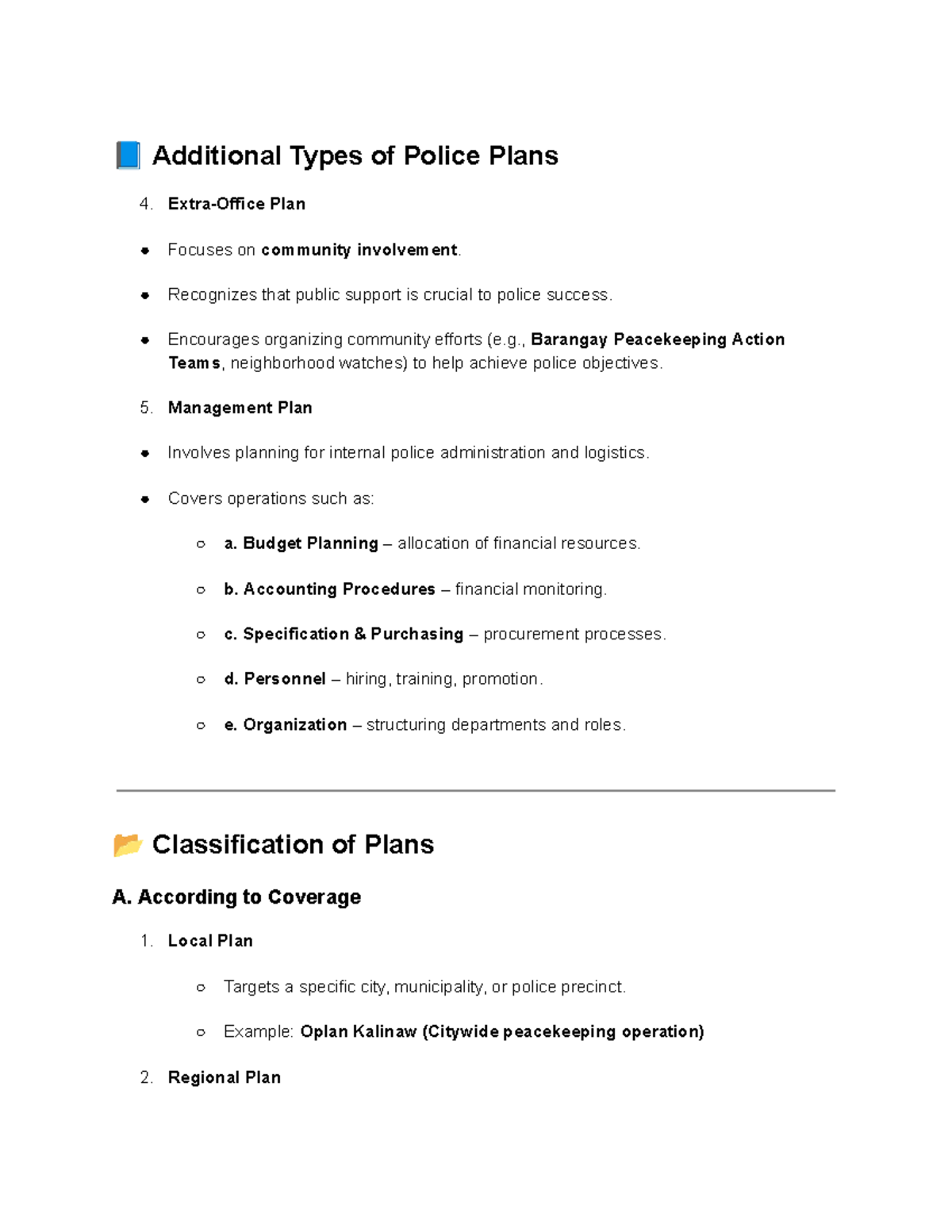 Planning 5 - Types of Police Plans and Community Engagement Strategies ...