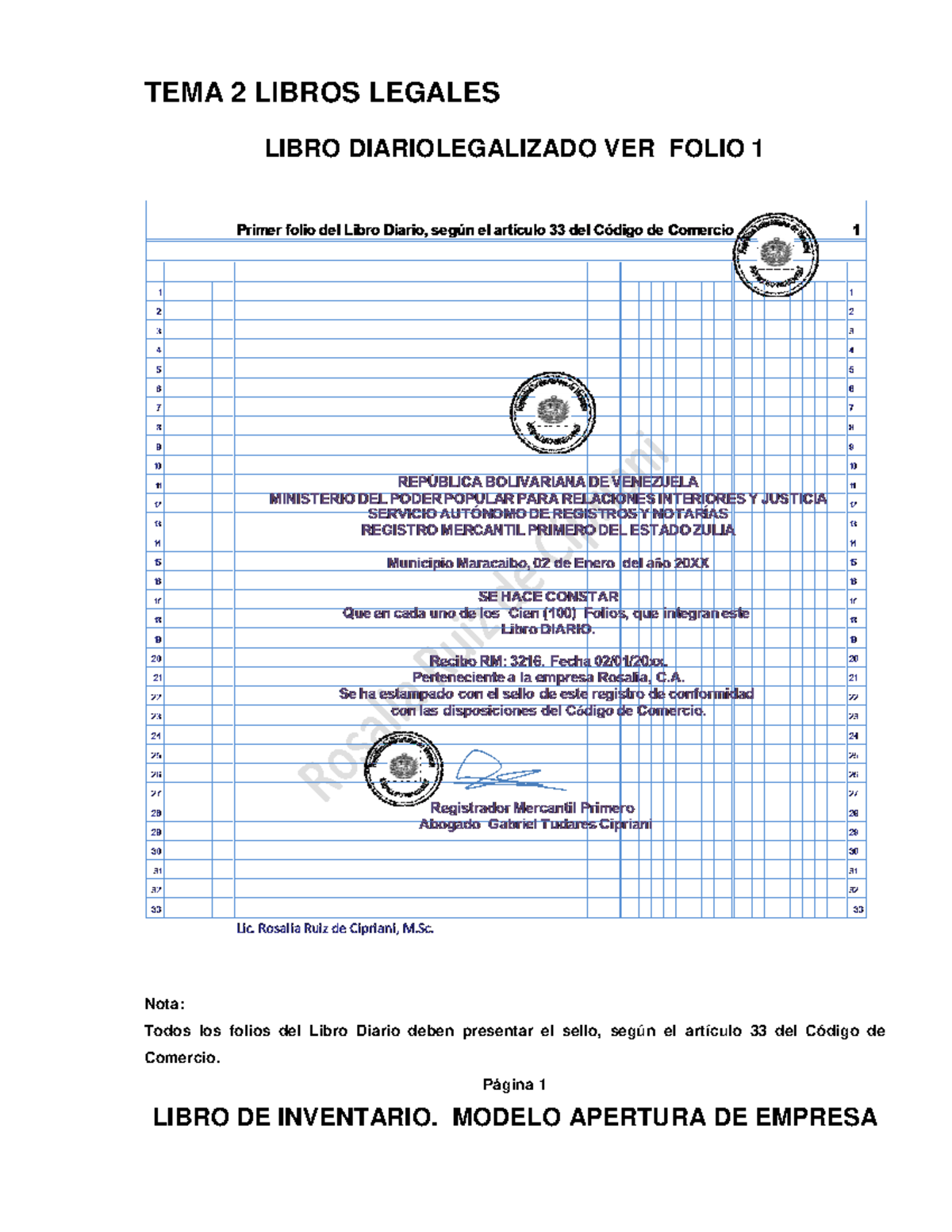 TEMA 2: LIBROS LEGALES Y EJERCICIOS CON RESPUESTAS - [Código Comercio ...