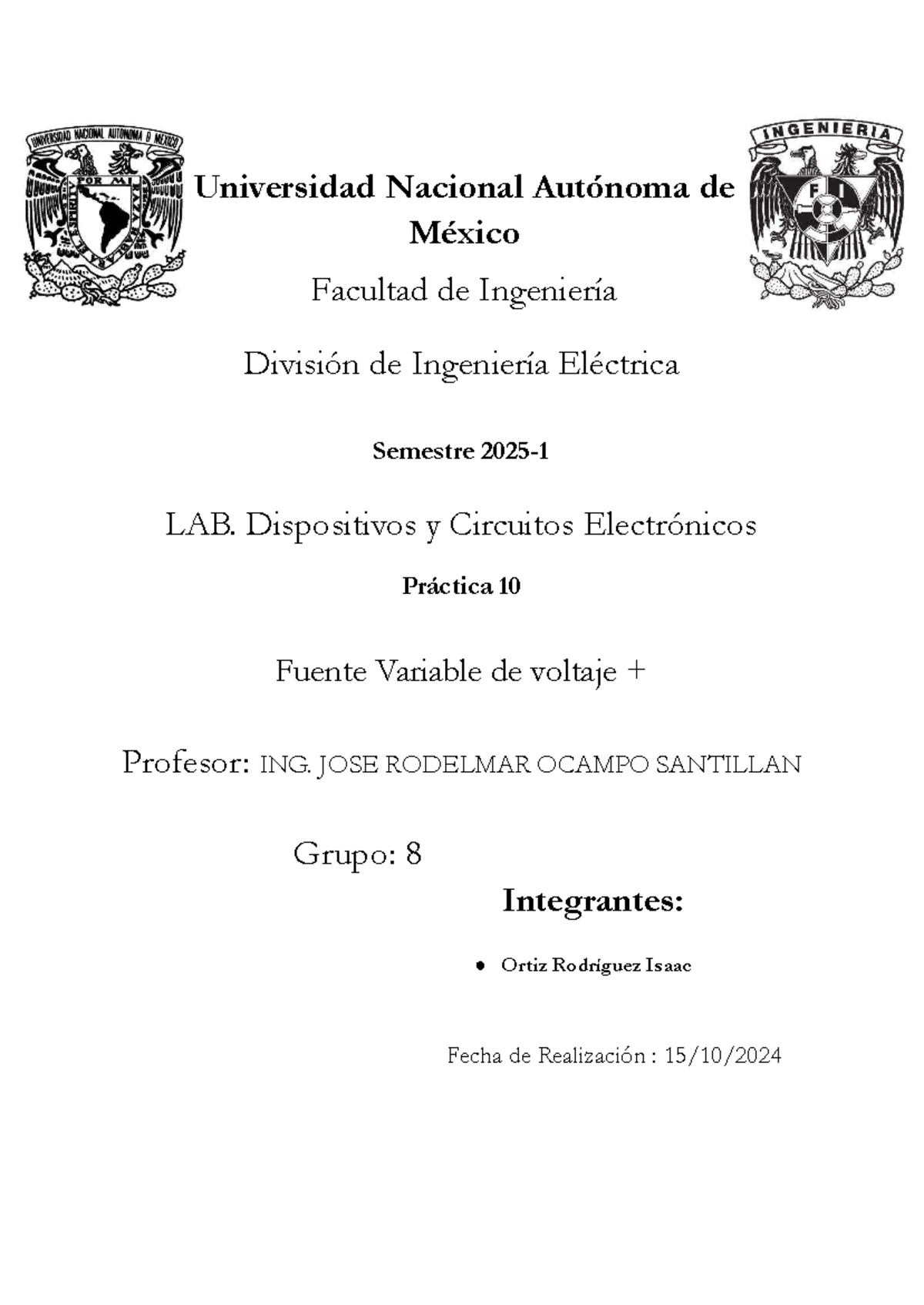 Práctica 10: Fuente Variable de Voltaje - Ingeniería Eléctrica LAB ...