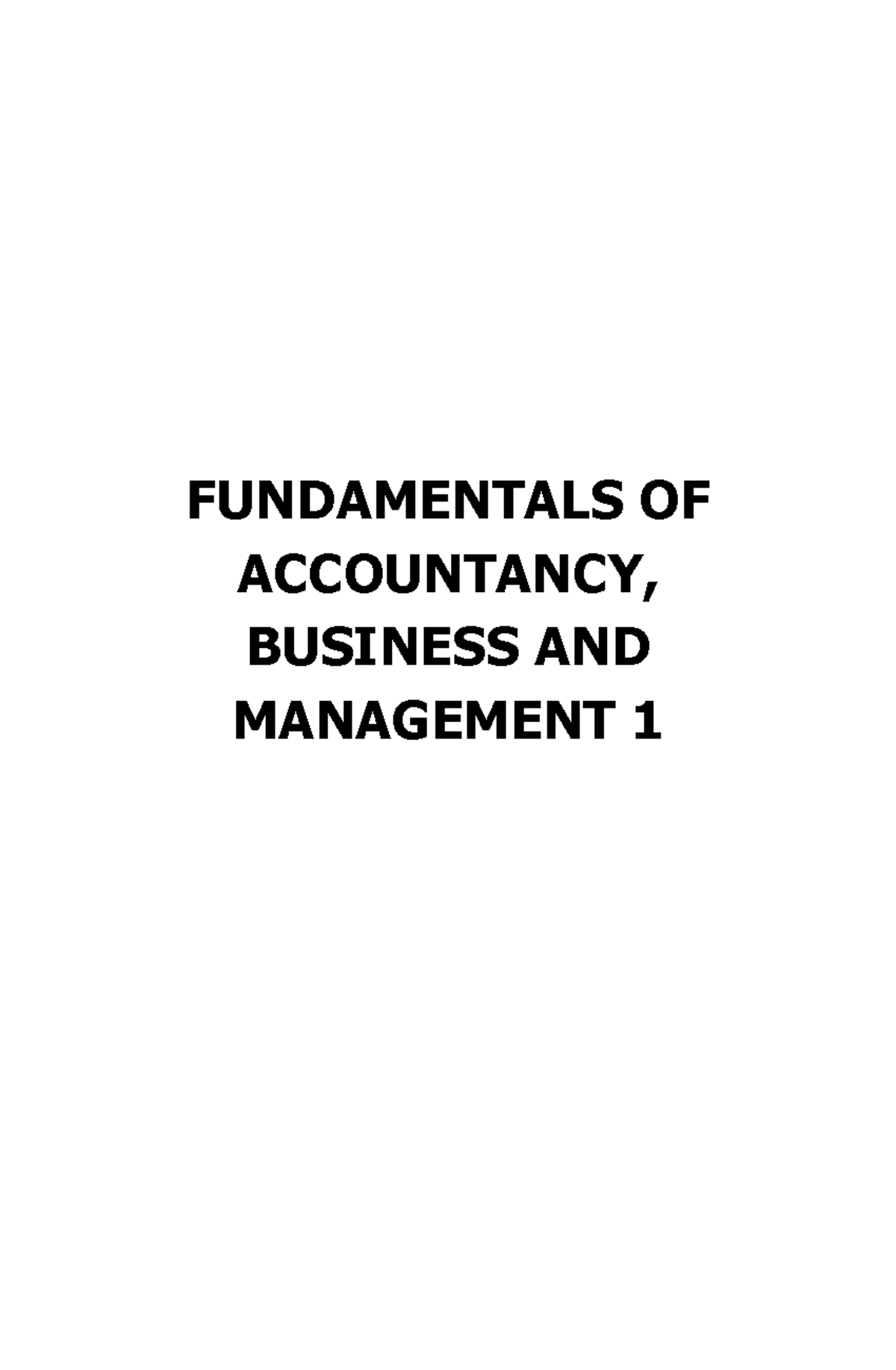 FABM1 Quarter 1 & 2 Worksheets: Fundamentals of Accounting and Business ...