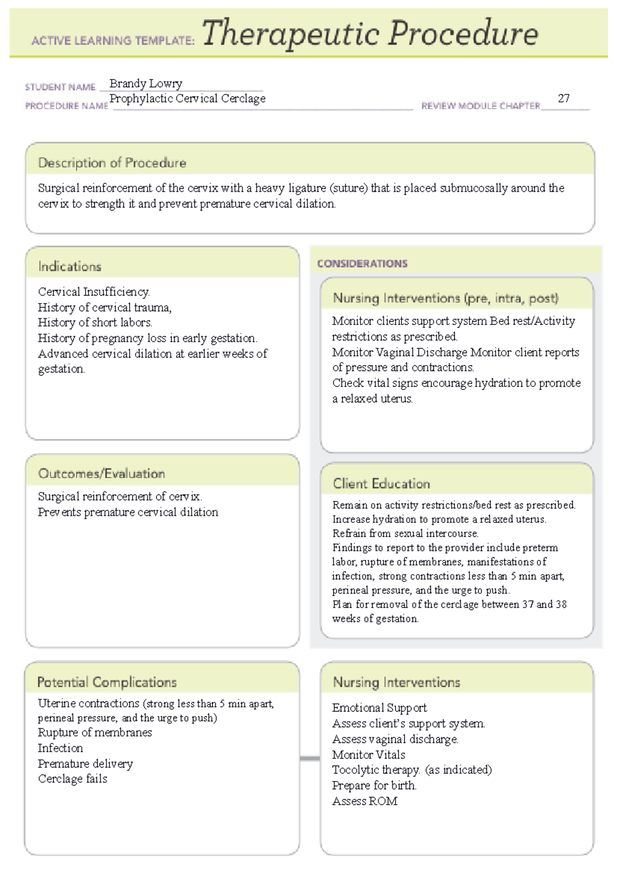 Prophylactic Cervical Cerclage - ALT Procedure Guidelines and Care ...