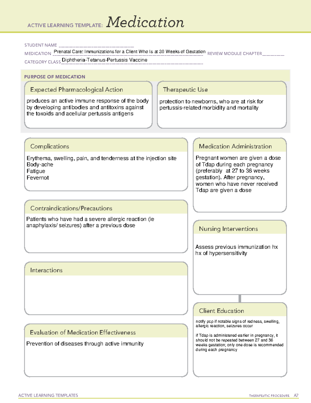 Diphtheria-Tetanus-Pertussis Vaccine Guidelines at 30 Weeks Gestation ...