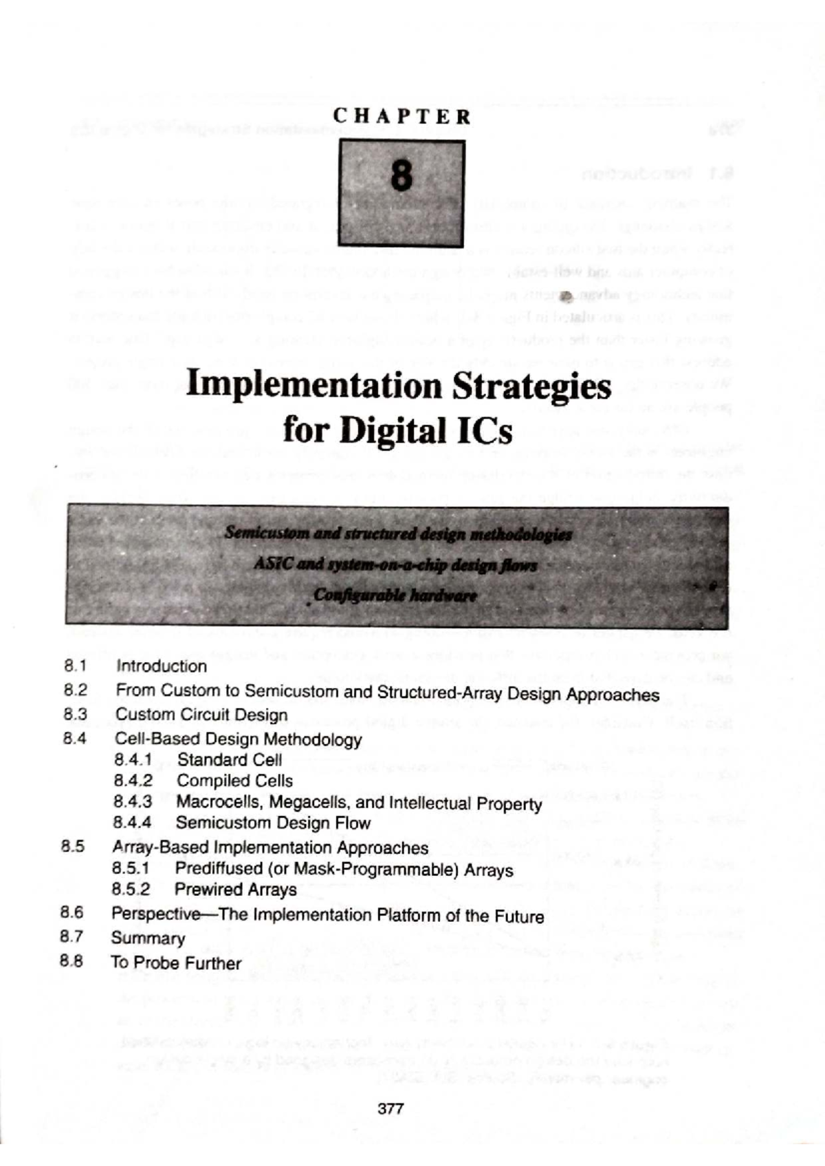 CHAPTER 8: Implementation Strategies for Digital ICs (ASIC Design ...