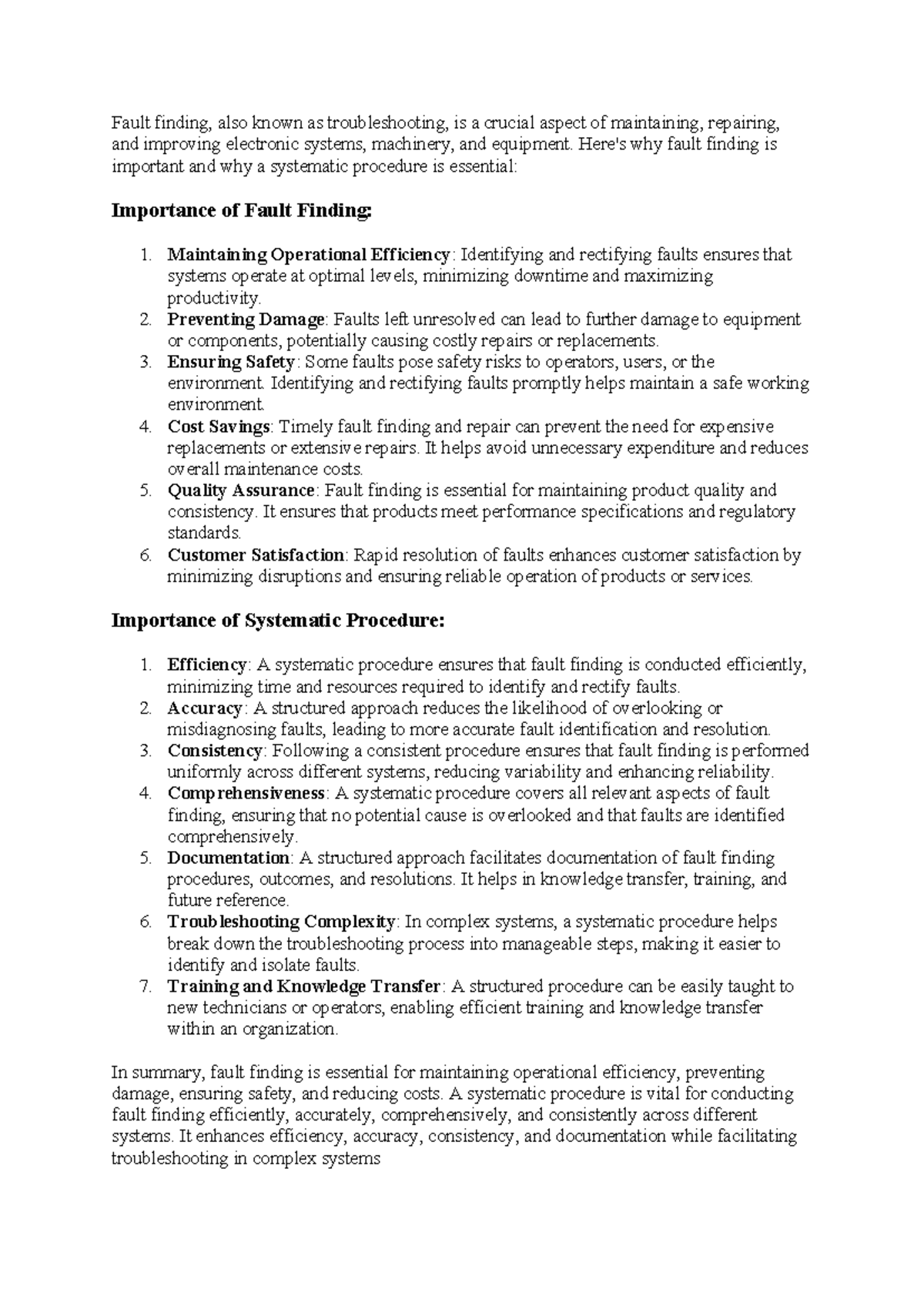 Fault finding - Here's why fault finding is important and why a ...