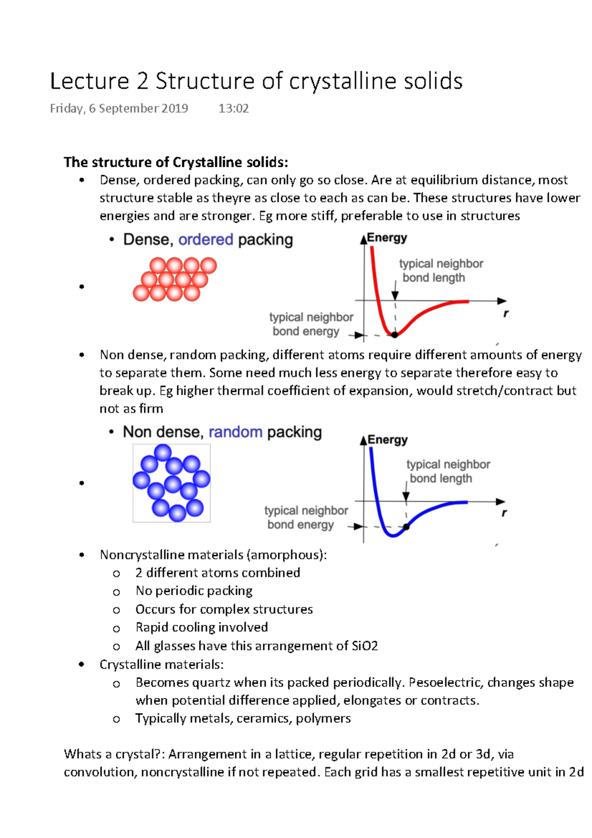 Lecture 2: Structure and Properties of Crystalline Solids - Overview ...