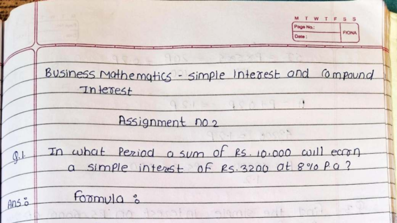 Business Mathematics Assignment 2: Simple & Compound Interest - Studocu