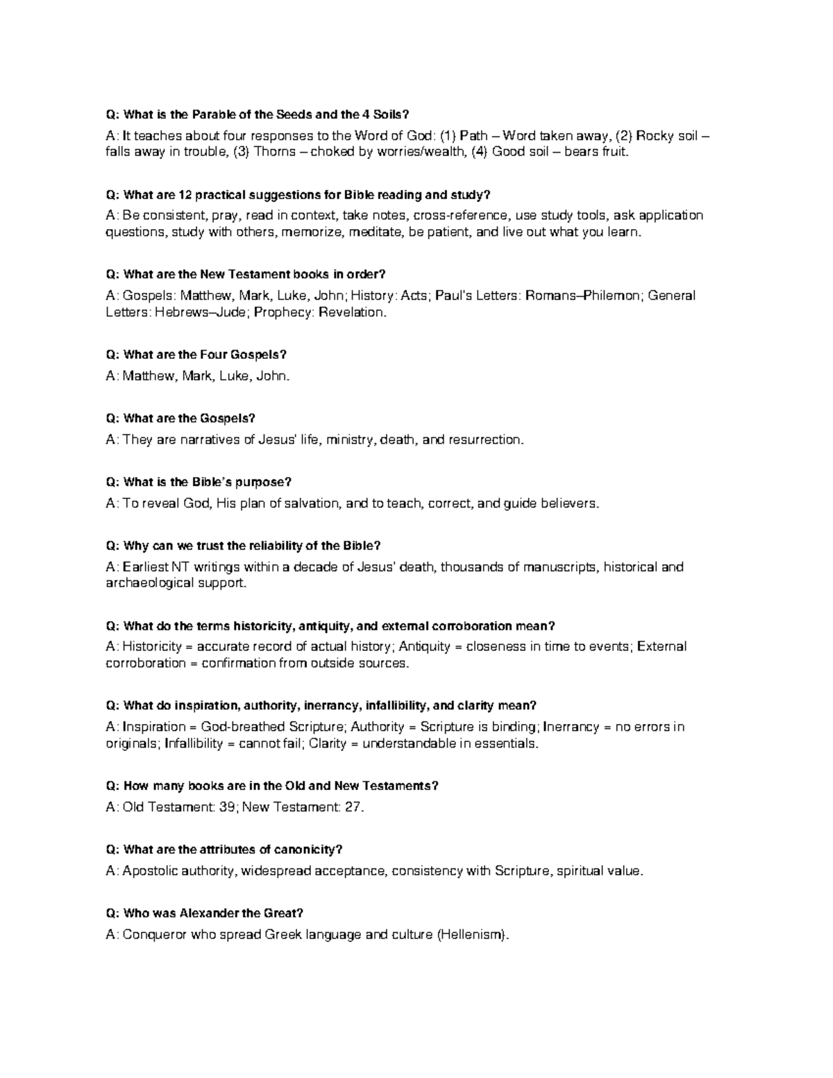 Bible Study Guide: Key Concepts and Practical Tips for NT & OT - Studocu