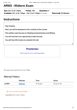 Mid Term Oral Exam avanzado 1 ICPNA - Inglés avanzado - Studocu