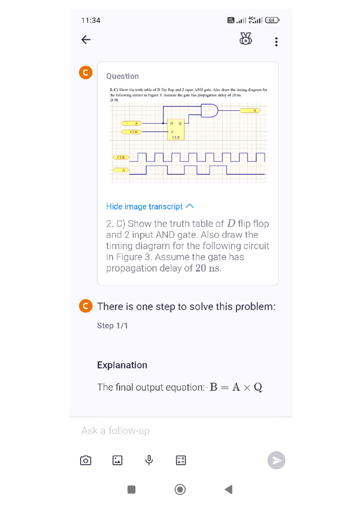 11:34 LTE 64 C D Flip Flop & 2-Input AND Gate Truth Table & Timing ...