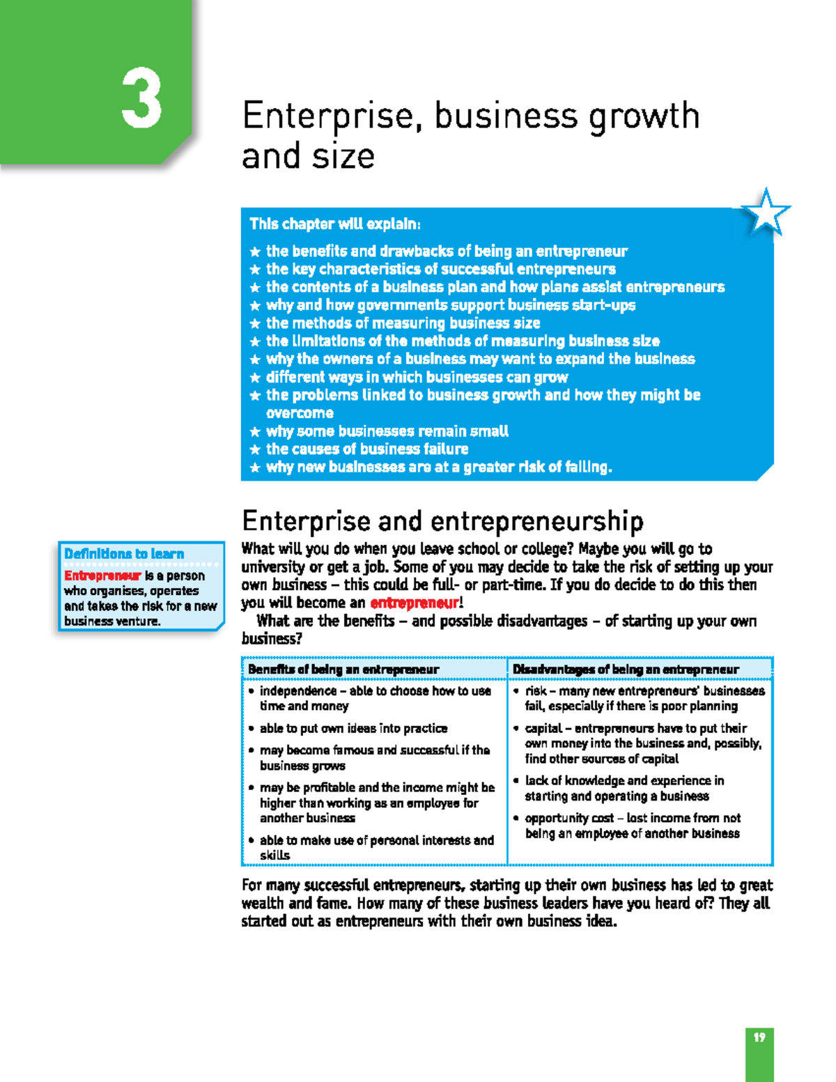 Chapter 3: Enterprise, Business Growth, and Size - Key Concepts and ...