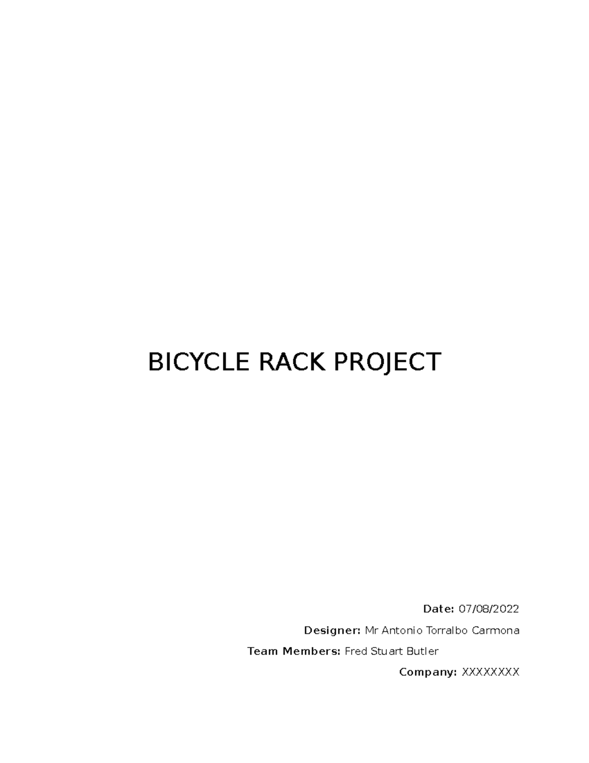 Bicycle Rack Design Project Report Summary and Evaluation - Studocu