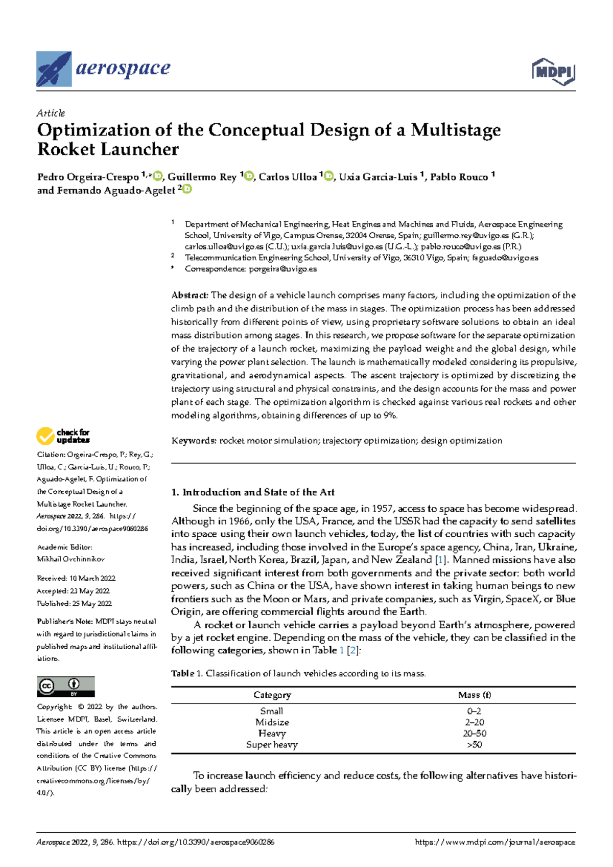 Aerospace 09 00286 v2 - Optimzation Paper - Citation: Orgeira-Crespo, P ...