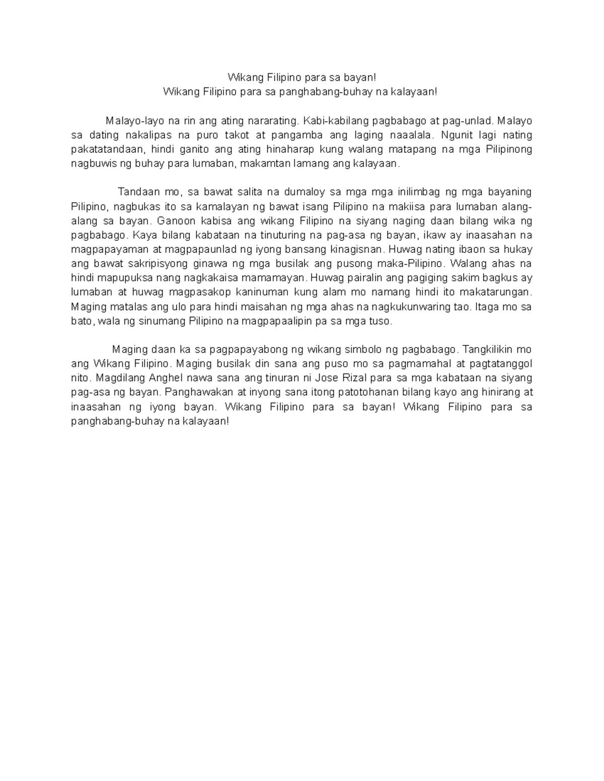 Pagsusuri sa Pelikulang "Magnifico": Bibliya ng mga Aral ng Buhay (FED 312) - Studocu