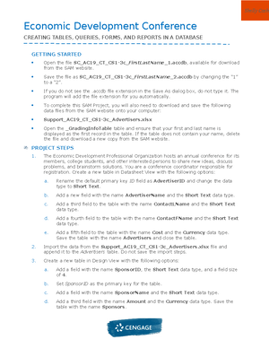 Instructions SC AC19 3b - City Tours Ltd. MAINTAINING A DATABASE ...