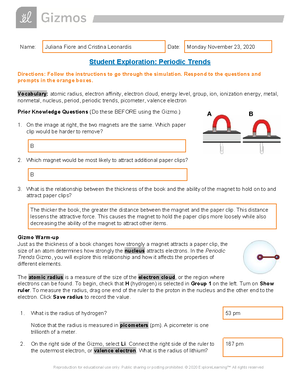 Periodic Trends & Properties of Substances - Different types of ...