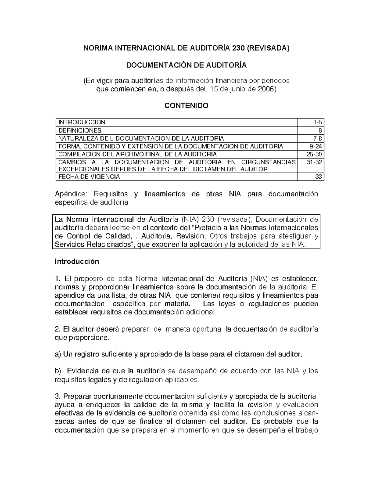 NIA 230 - Documentación de Auditoría: Normas y Lineamientos Esenciales ...