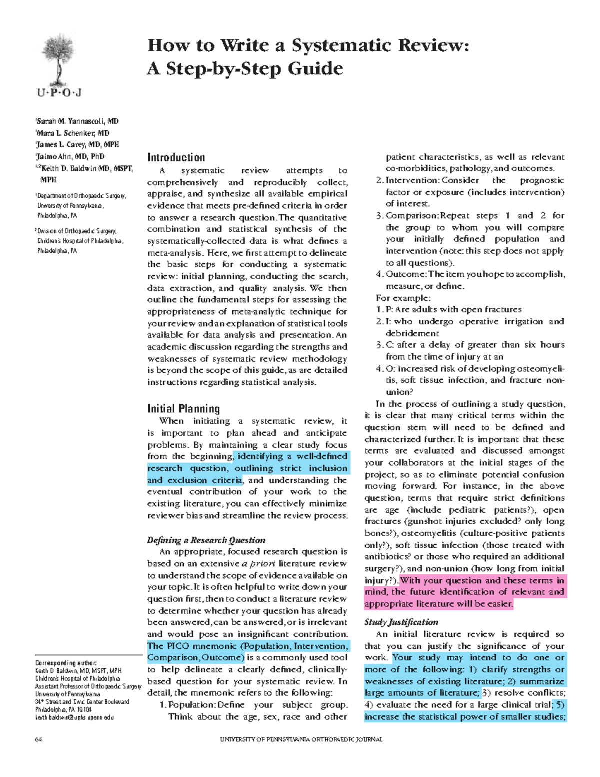 General Guidelines for Systematic Literature Review (SYS 101) - Studocu