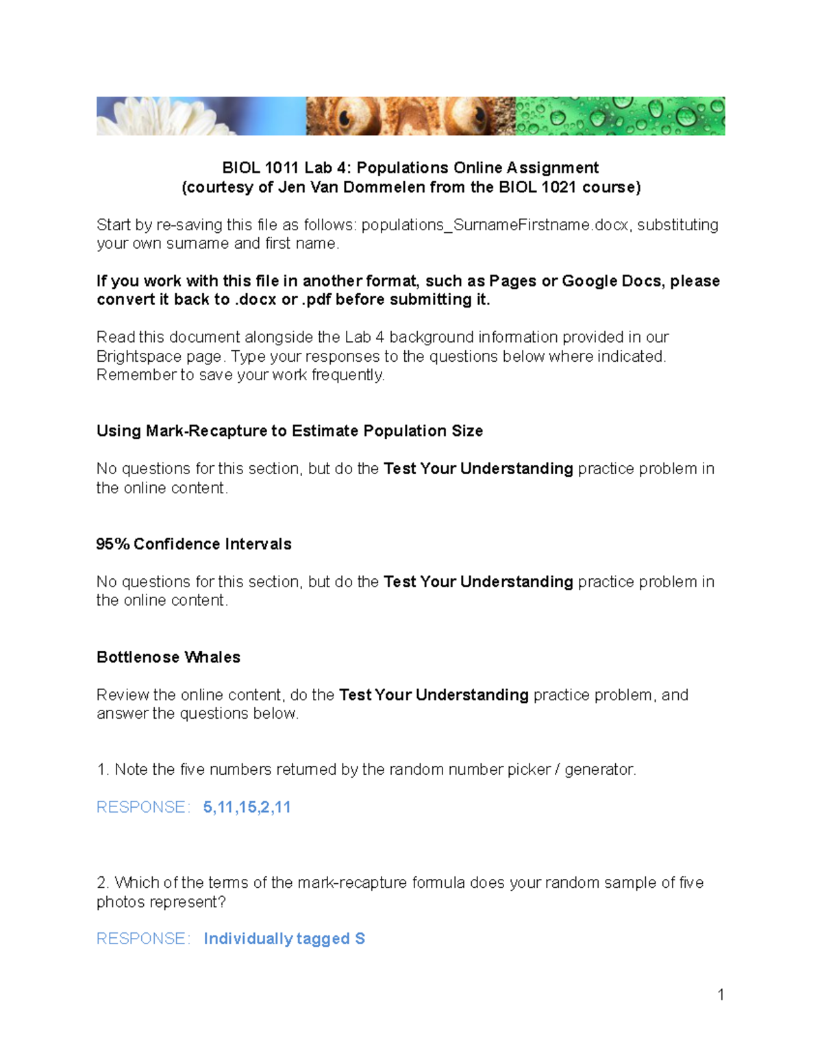 Lab 4 Populations Online Assignment W2022 - BIOL 1011 Lab 4 ...
