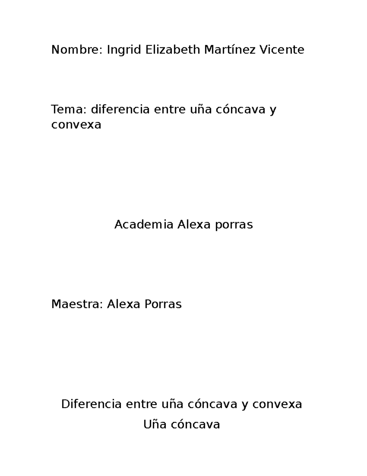 Diferencias entre Uña Cóncava y Convexa: Signos y Tratamientos - Studocu