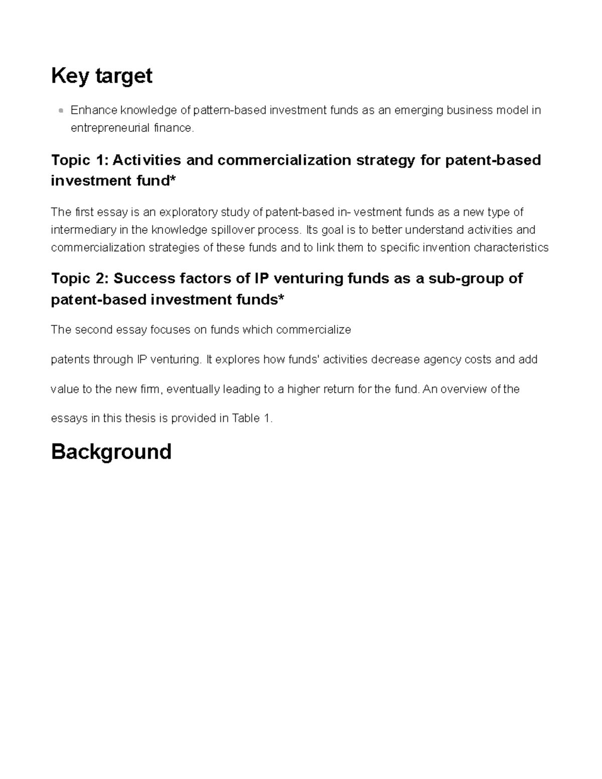 Enhancing Knowledge of Investment Funds in Entrepreneurial Finance ...