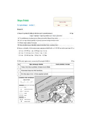 Geografia 5 8 - Test sprawdzajacy z geografii dla klas 5 szkoła ...